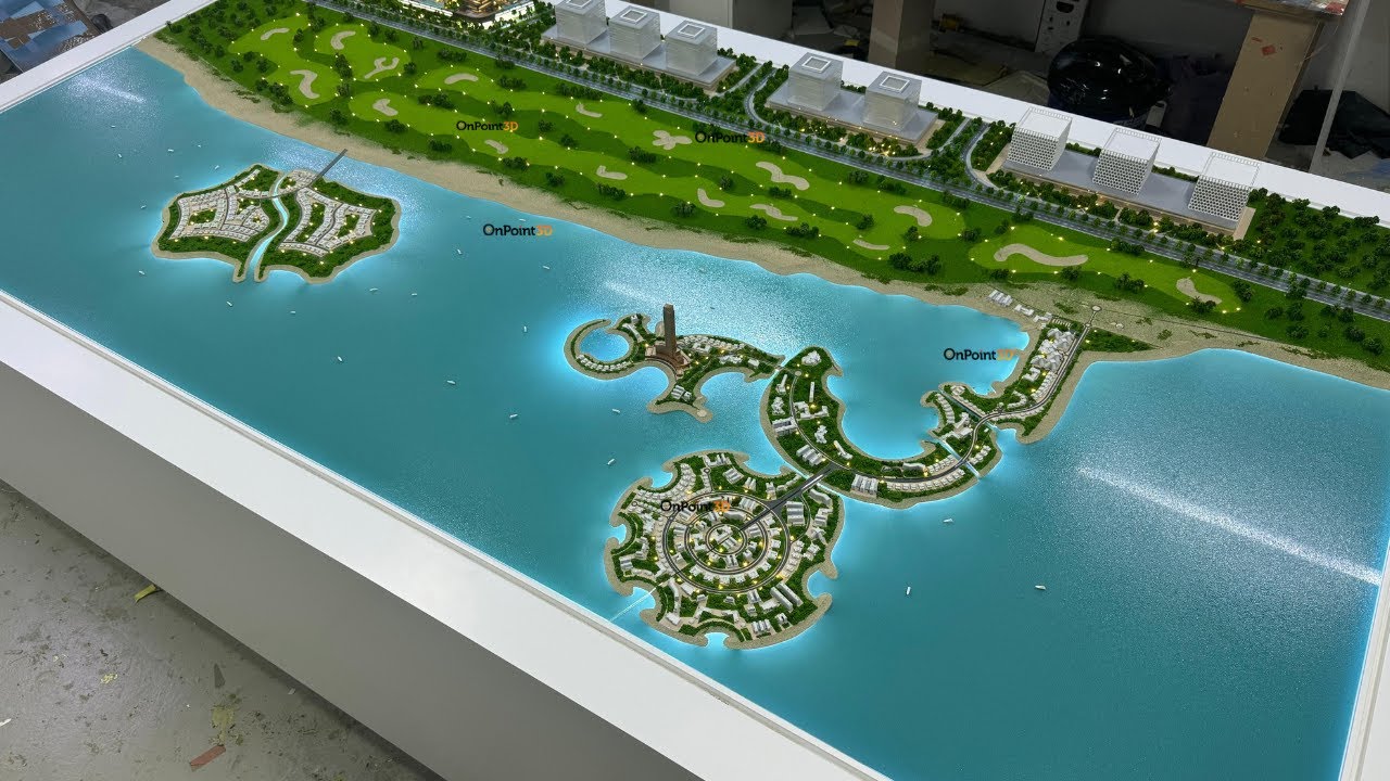 Al Marjan Island Masterplan Model | Rak Central Model by On Point 3D ...