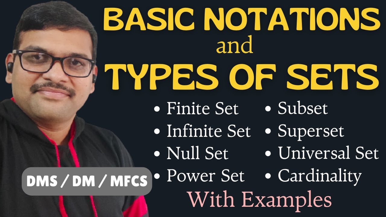 Basic Notations In Set Theory In Discrete Mathematics Types Of Sets In Set Theory Dms