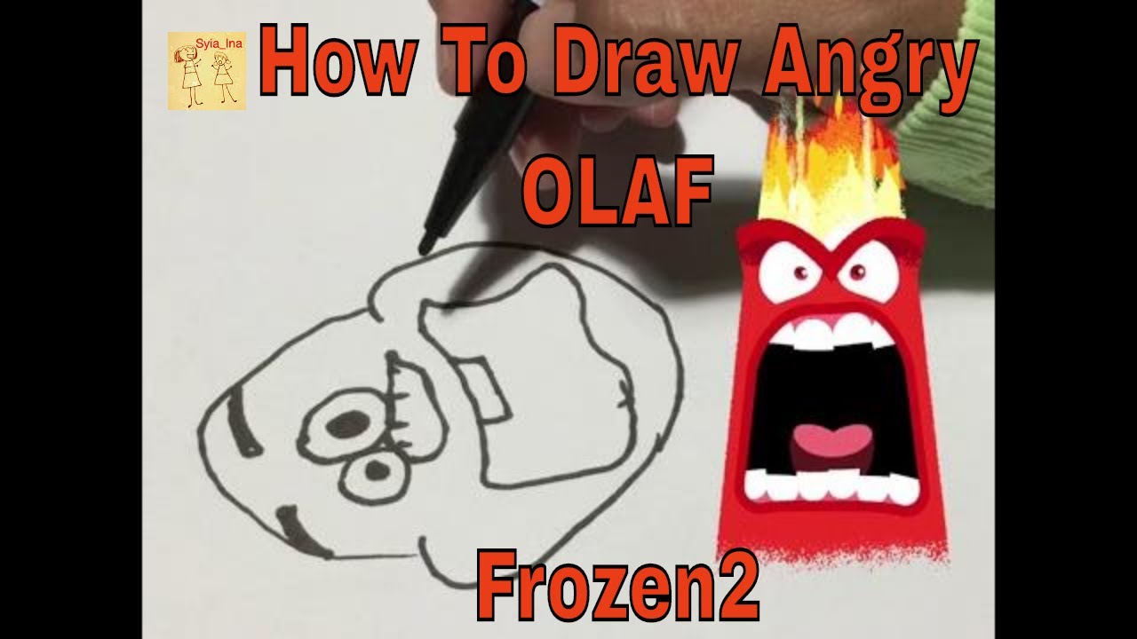 How To Draw OLAF From Frozen2: Angry olaf #olaffrozen2 - YouTube