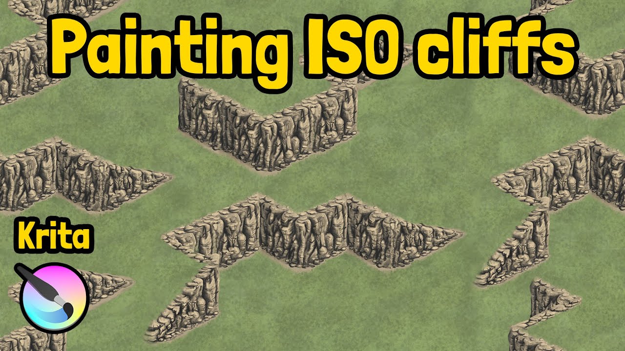 How to paint cliffs in Isometric Perspective - YouTube