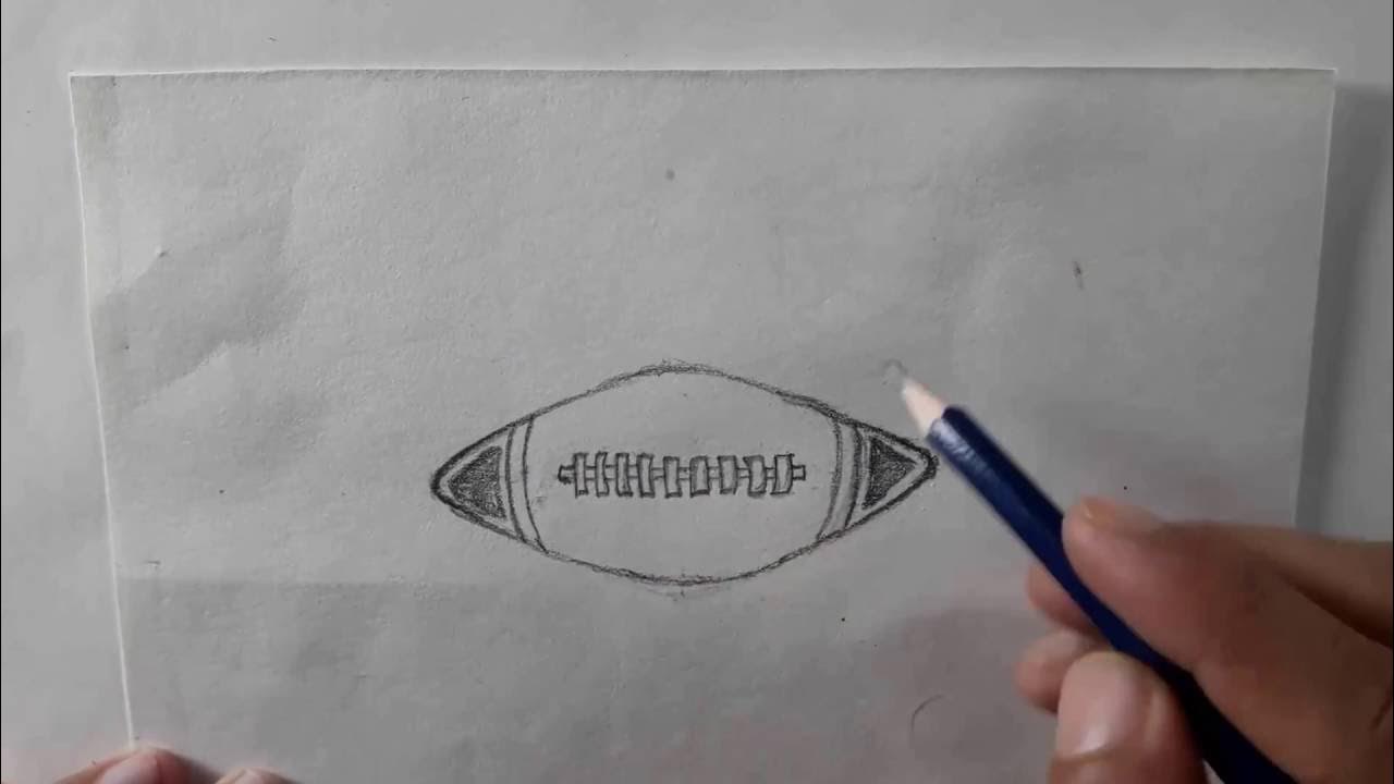 How to Draw a Superbowl Football - (American) - YouTube