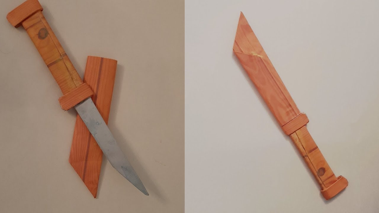 #DIY - How to make a Dagger with a sheath of #A4paper with your own ...