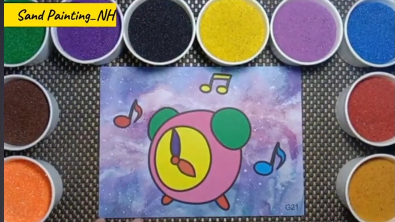 SAND PAINTING- how to colored,drawing and painting - sand art ...