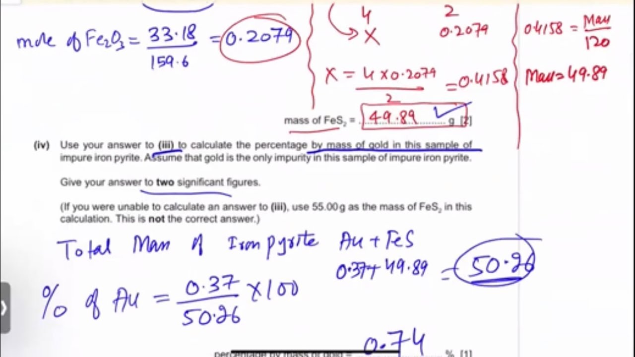 9701/23 October/November 2018 Paper 2 As Level structured Questions ...