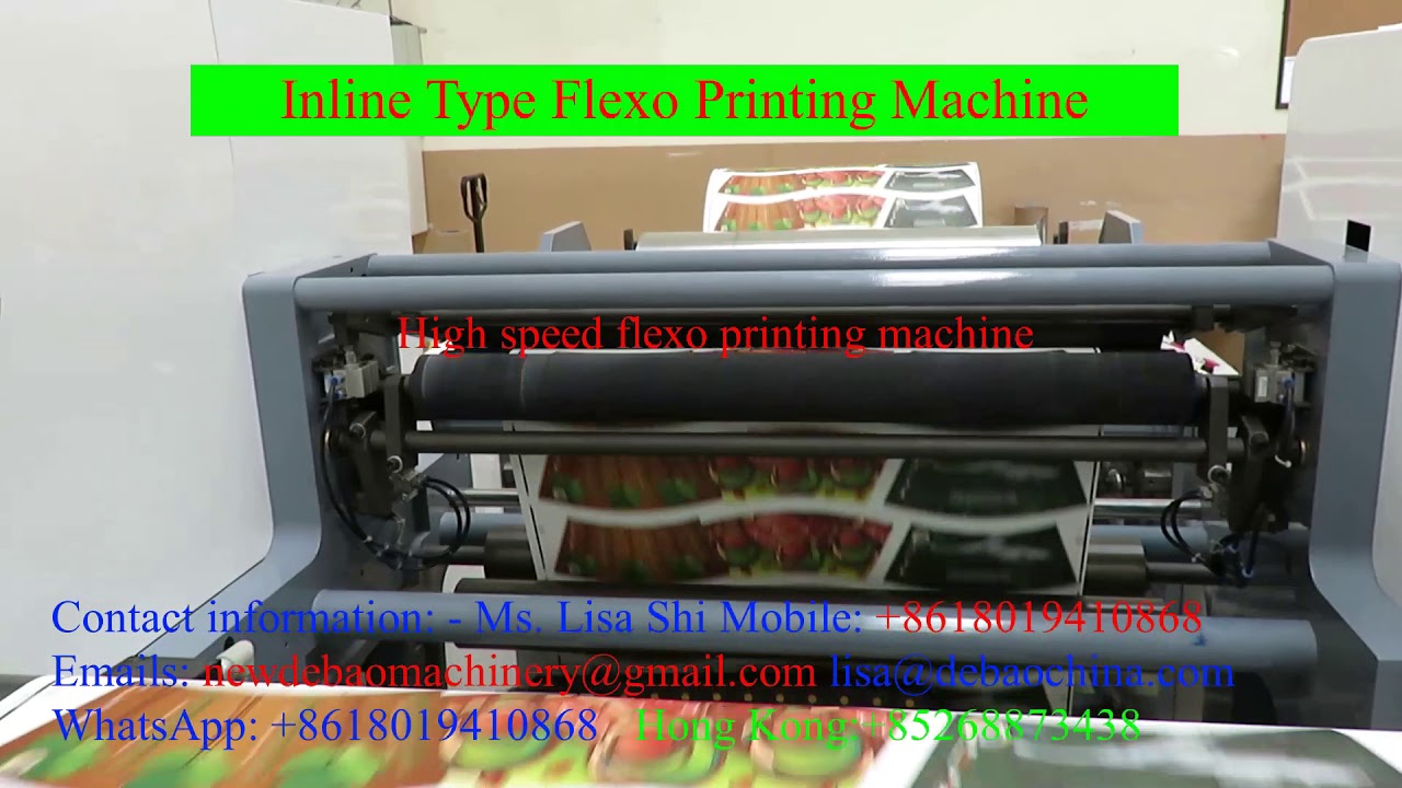Inline Flexo Printing Machine - YouTube