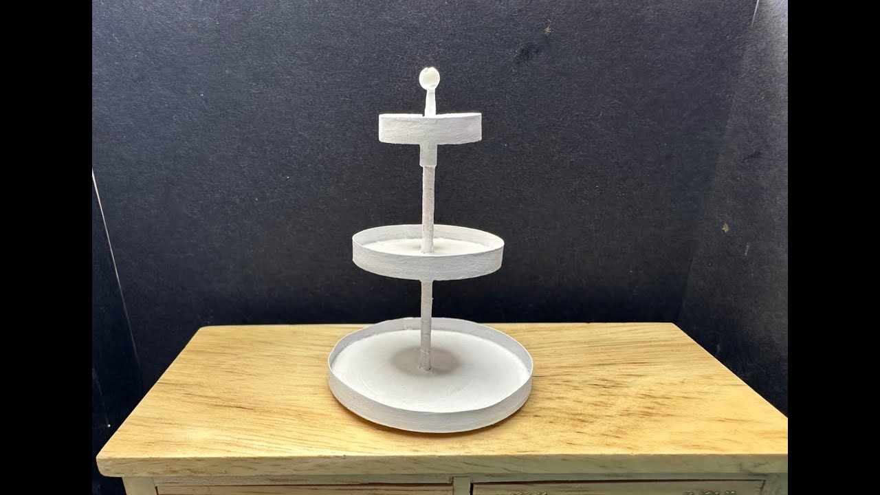 Trash to Miniature Treasure: A Tiered Tray - YouTube