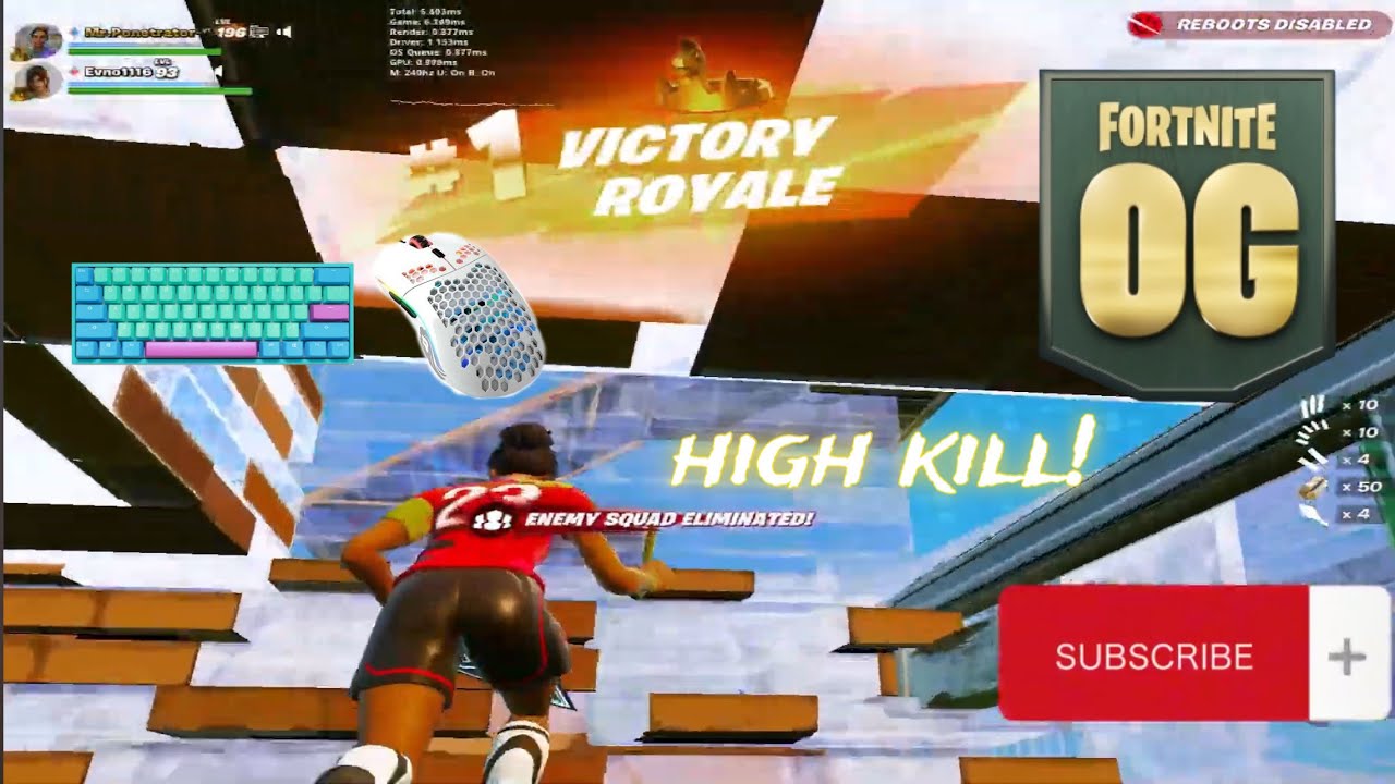 OG Fortnite Reload stretch resolution Keyboard and Mouse, High Kill and ...