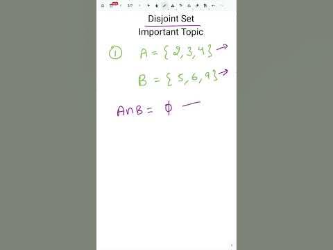Disjoint Sets #definition&examples #settheory #disjointsets #mathsshort ...