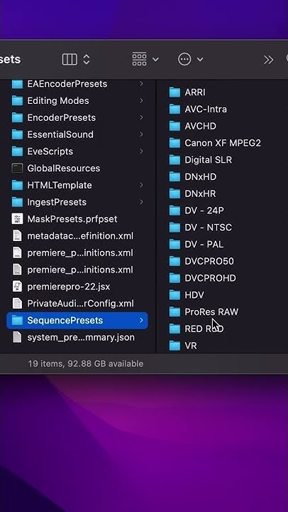 Delete USELESS Premiere Pro Sequence Presets #shorts - YouTube