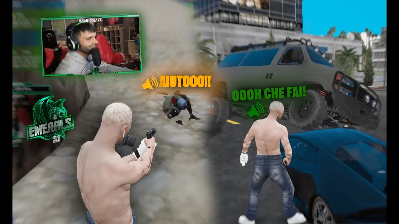 EMERALS RP - VITA DI CITTA' CON CANEPAZZO #2 - YouTube