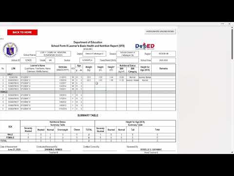 Automated Nutritional Status (SF8) in ECRS - YouTube