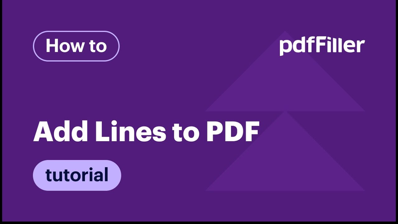 How To Add Lines And Arrows To A PDF With PdfFiller YouTube