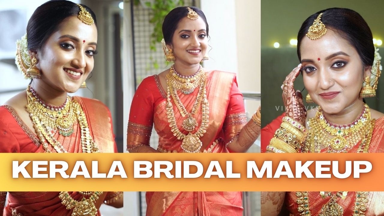 Hindu Bridal Makeup | Happy Bride Kerala Wedding Malayalam | Vikas Vks ...