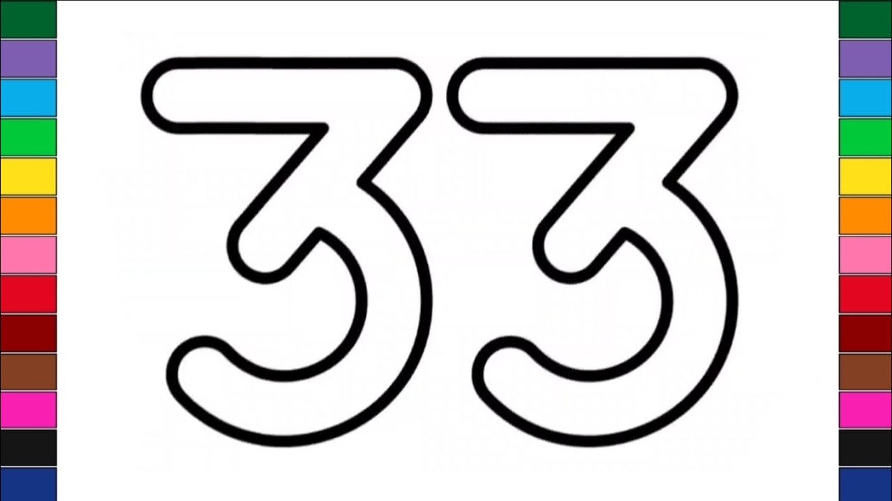 Learn to write thirty three | Numbers Train 33 | #100 #learning - YouTube