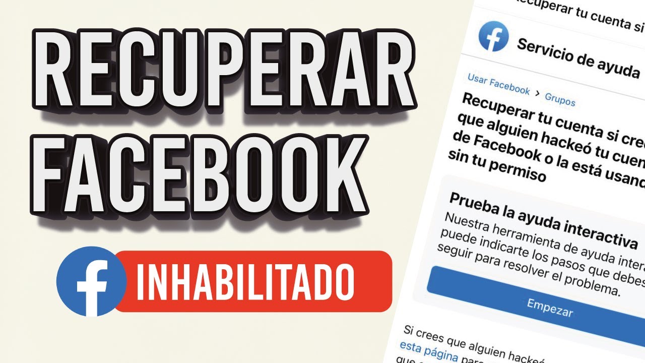 🚀 (( TUTORIAL )) Como Recuperar Cuenta de Facebook Inhabilitada o ...