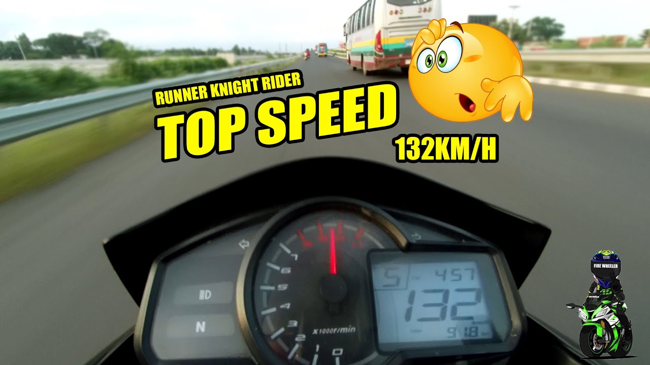 Top speed of Runner Knight Rider 150cc - YouTube
