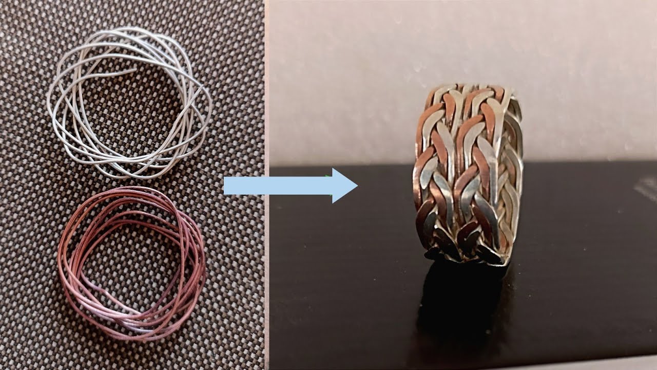Making a ring from silver and copper wire||How it's make\Jewellery ...