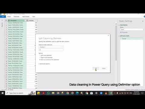 Data Cleaning using "Delimitor" in Power Query - YouTube