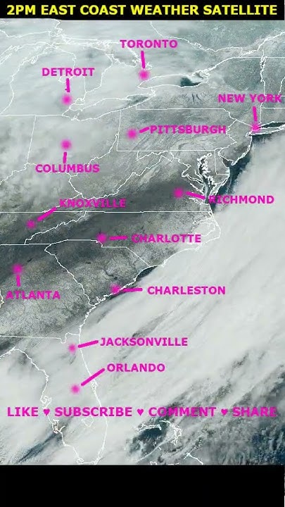 EAST COAST Wed Jan 22 Latest Weather Satellite Animation Radar - Daily ...