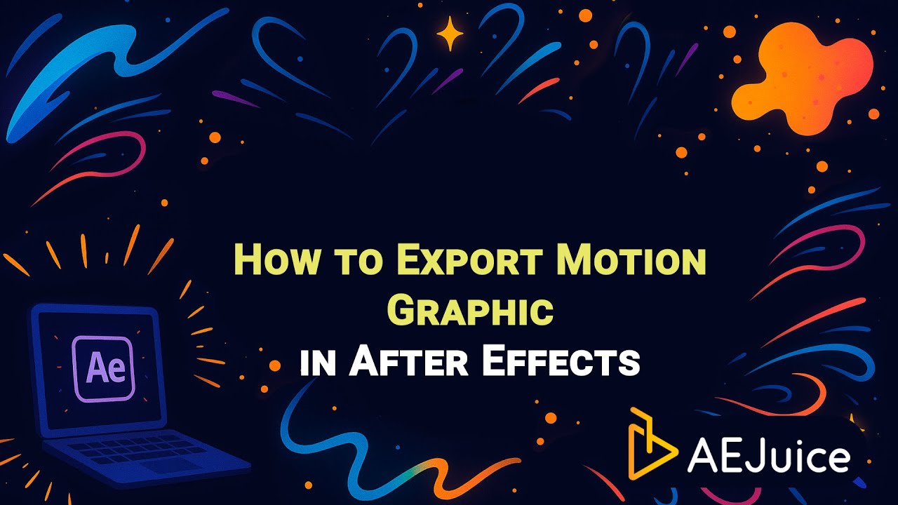 How to Export Motion Graphic in After Effects – AEJuice Tutorials - YouTube