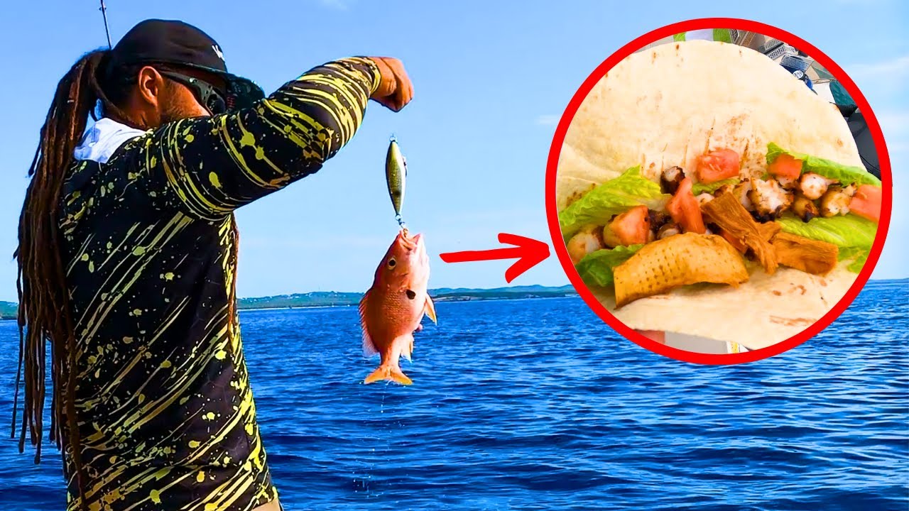 Pescando para comer | CHILLO y PULPO a la parilla en el mar - YouTube