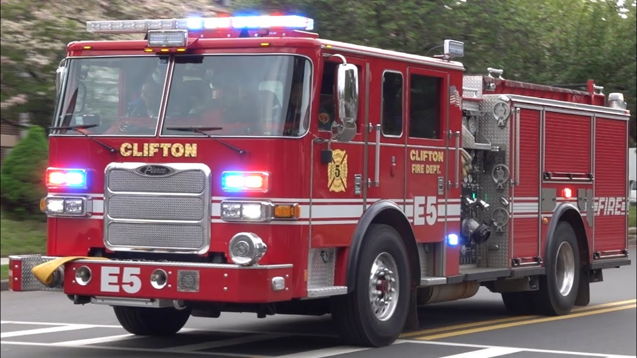 Clifton Fire Department Engine 5 Responding 5/6/24 - YouTube