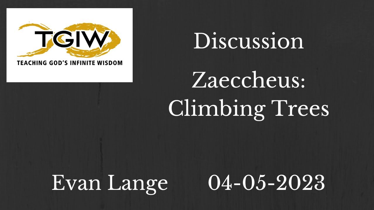 Discussion with Evan Lange April 4th -5th, 2023 TGIW -- Lee's Summit ...