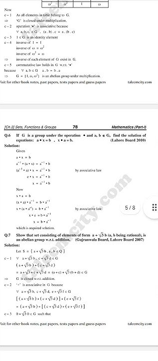 11th class mathematics chapter 2 exercise 2.8(sets , functions and groups) - YouTube