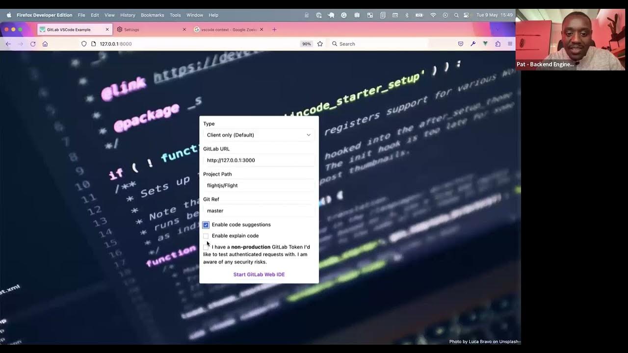 Explain this code extension for the WebIDE - YouTube