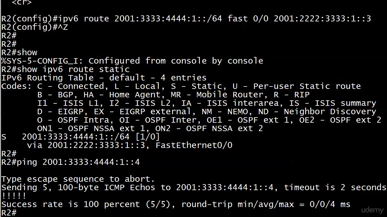 115 IPV6 15 Static Routes Fully Specified - YouTube