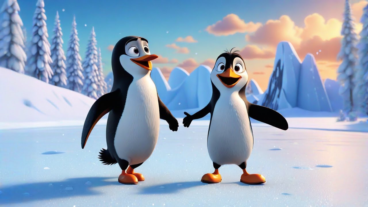 Six Silly Penguins Slide on Ice + More Nursery Rhymes & Kids Songs ...