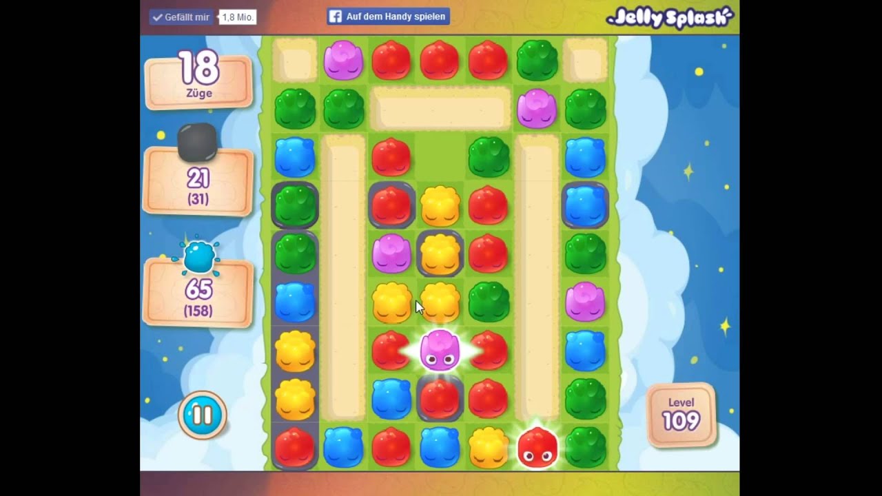 Jelly Splash Magic Missions Level 109 Version 1 - YouTube