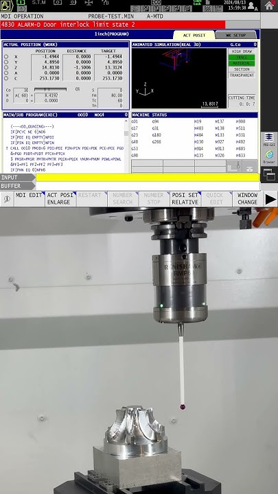 Setting XY on OD / Boss with Hartwig Probe GUI - Okuma Machining Center - YouTube