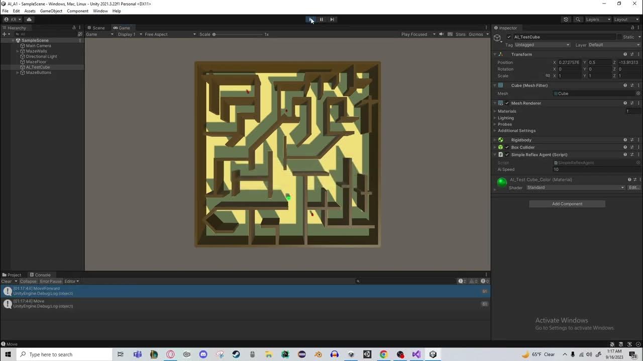 Simple Reflex Agent - YouTube