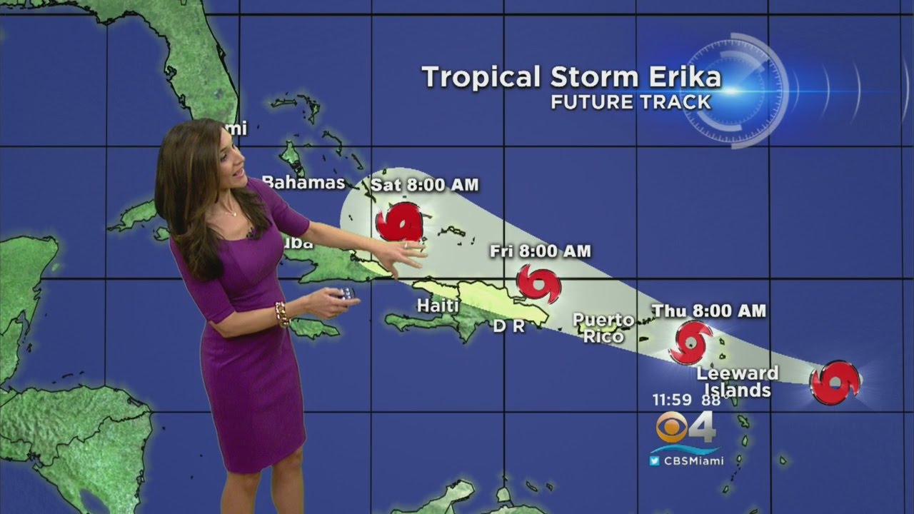 Tropical Storm Erika Continues Toward Leeward Islands - YouTube