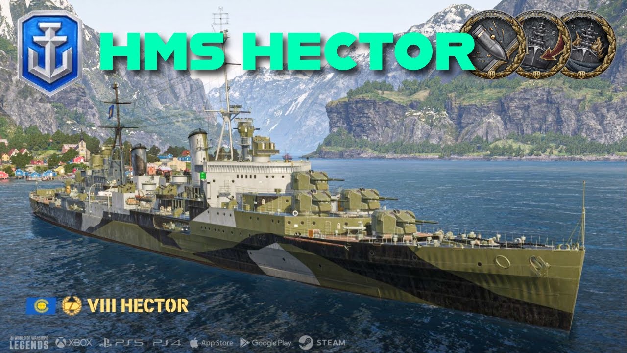 HMS Hector might be the best tier 8 cruiser in the game... #wowslegends ...