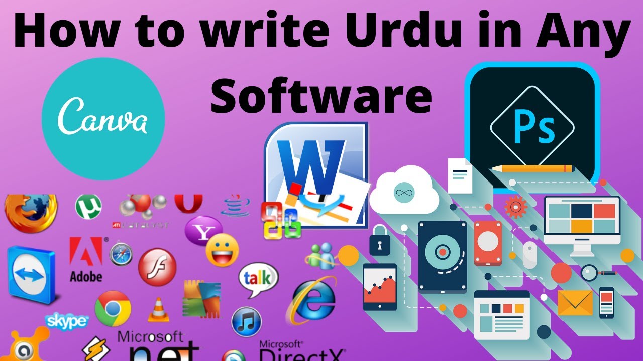 Write Urdu in Window 10 in any Software || Best Method || Just one Step ...