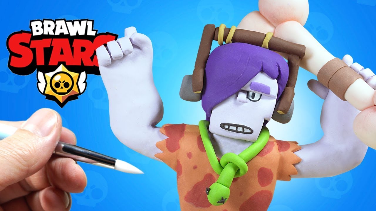 Frank Caveman Frank Brawl Stars in Polymer Clay Tutorial 클레이로 브롤스타즈 프랭크 ...