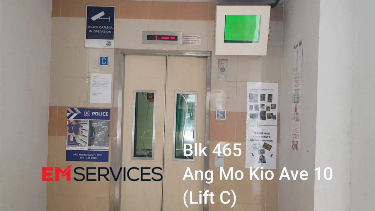 EM lift C at Blk 465 Ang Mo Kio Ave 10 - YouTube