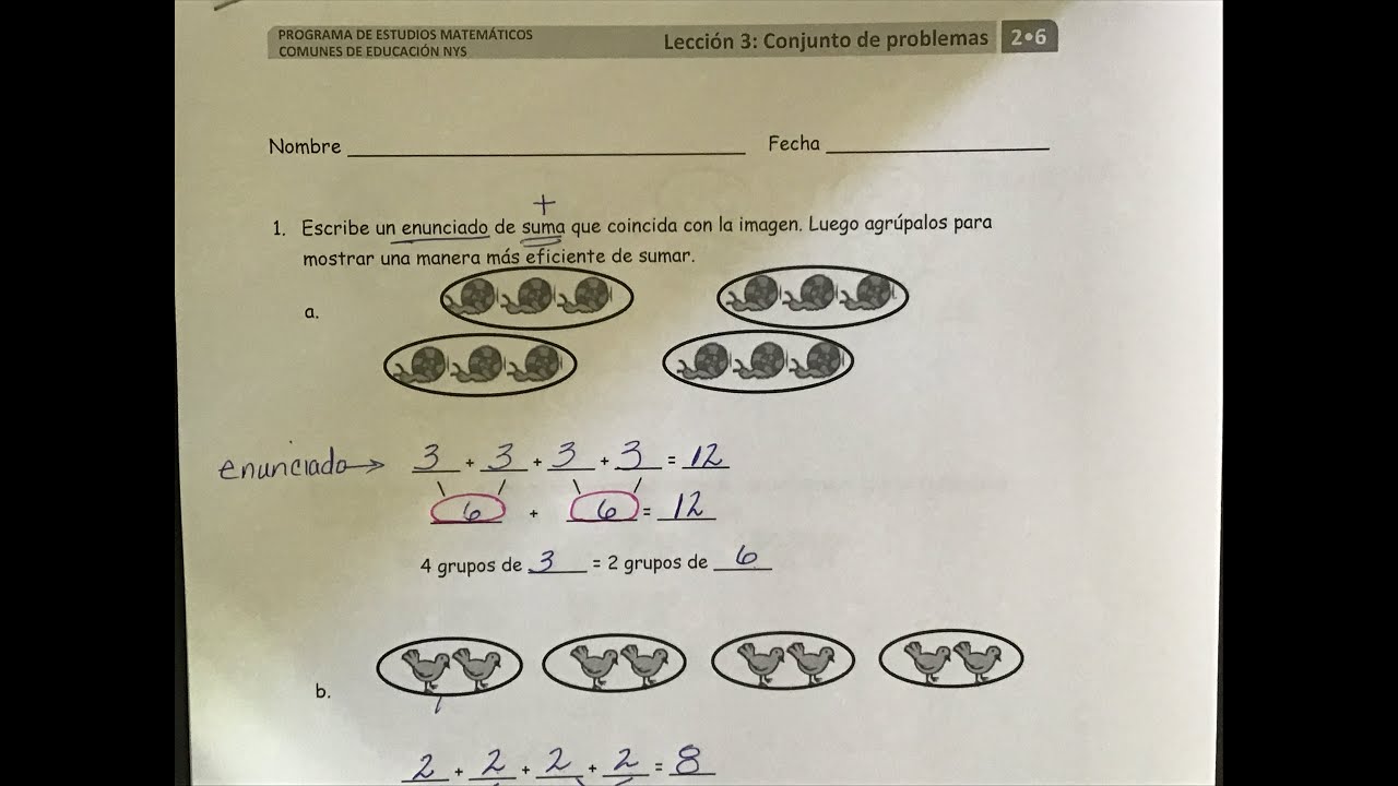 Engage NY 2nd Grade Modulo 6 Lección 3 Spanish - YouTube