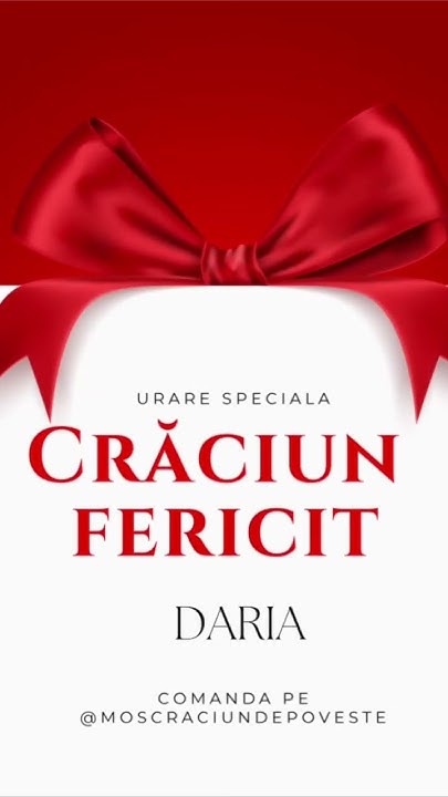 Urare din partea lui Mos Craciun! - YouTube