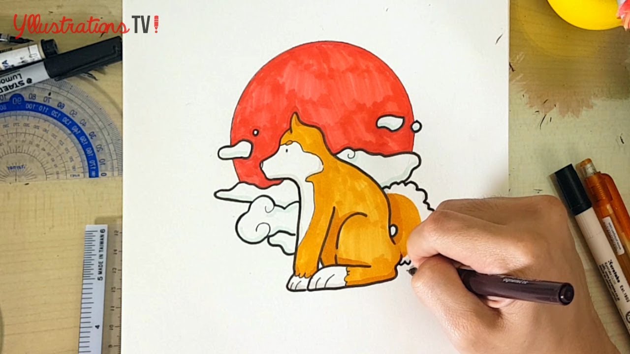 How to draw a Shiba Inu | Daily Draws: Ep 12 - YouTube