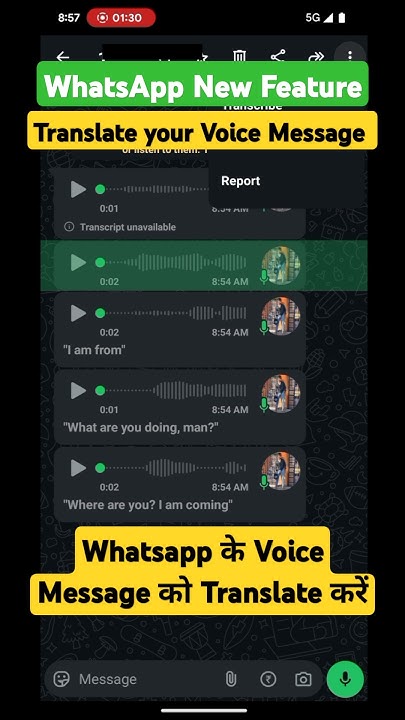 how to translate voice message in WhatsApp/transcribe audio to text ...