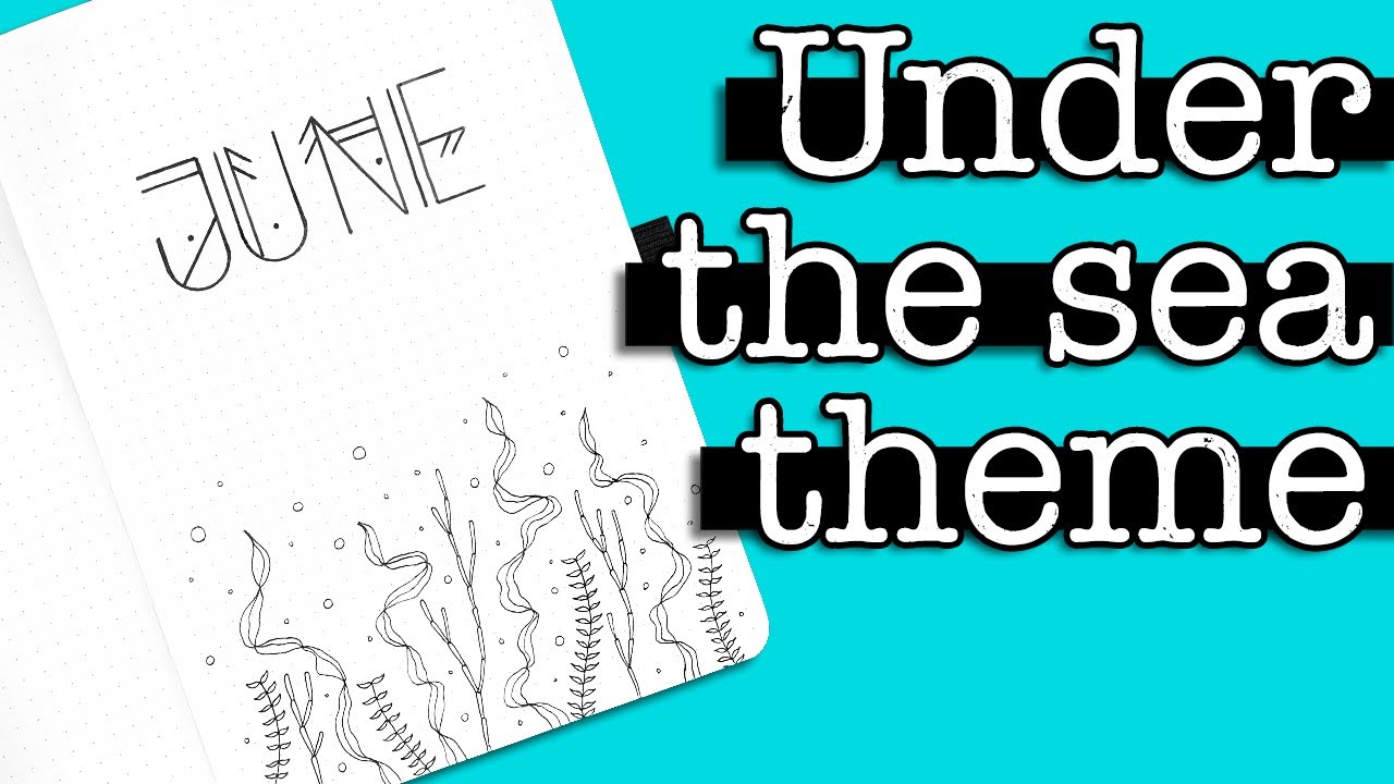 Underwater Theme Bullet Journal Setup 💜 June Plan With Me - YouTube