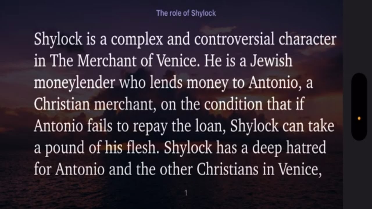 The Role of Shylock in The Merchant of Venice - YouTube