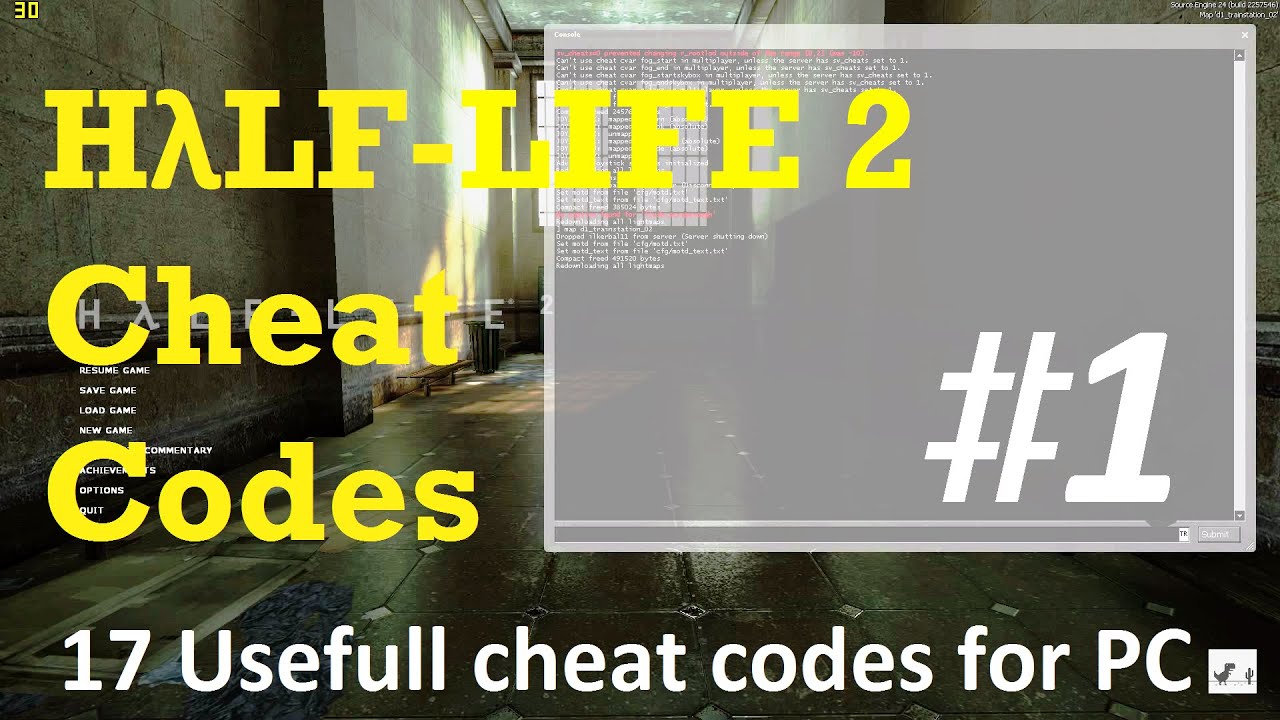  Half Life 2 17 Useful Cheat Codes For PC Half Life 2 Console