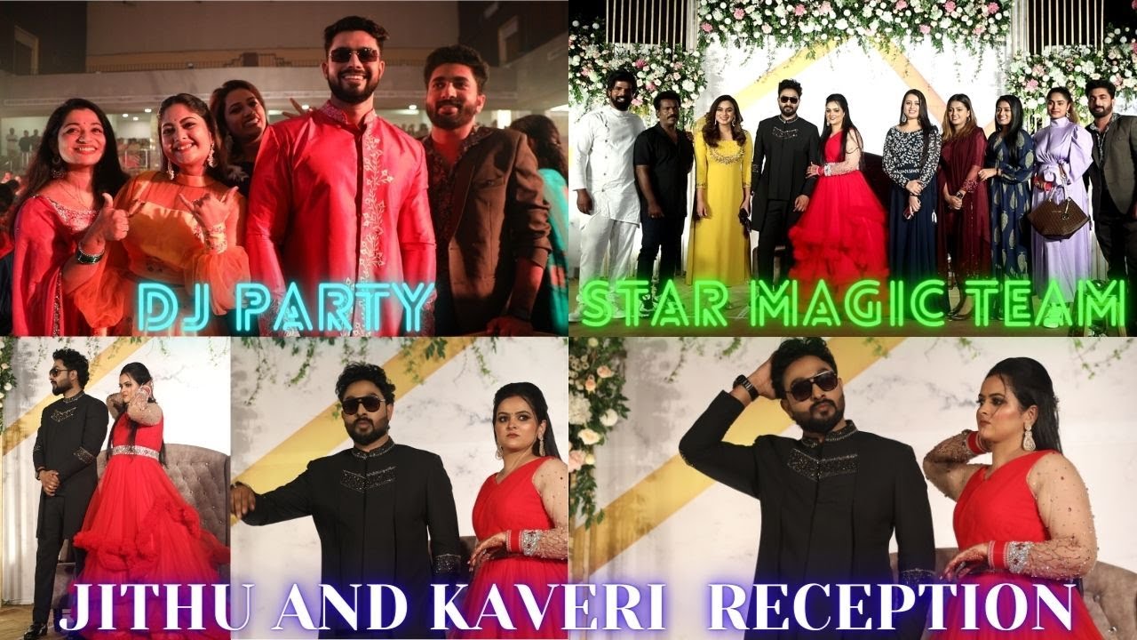 Jithu and Kaveri wedding reception | Dj party | star magic team comedy ...