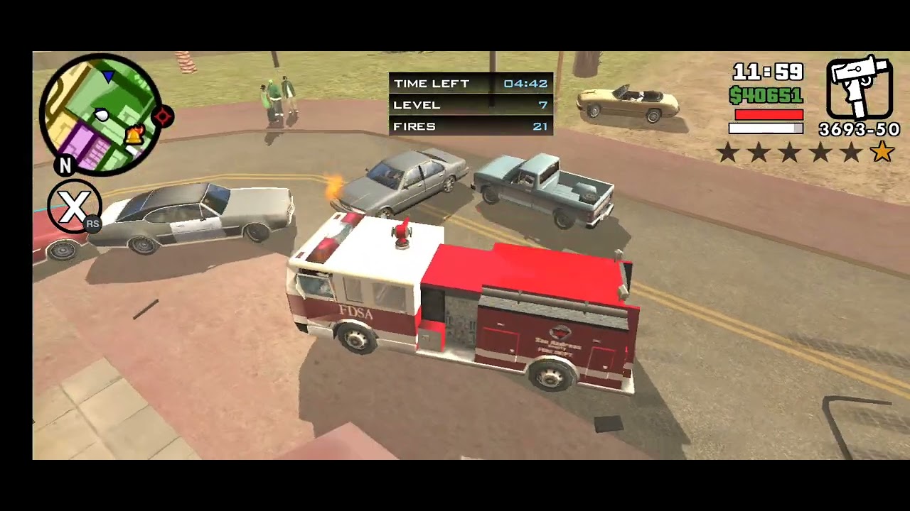 GTA San Andreas: firefighter mission/how to become fireproof - YouTube