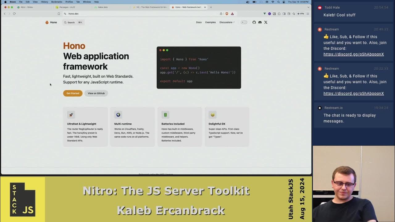 Nitro, the JavaScript Server Toolkit with Kaleb - YouTube