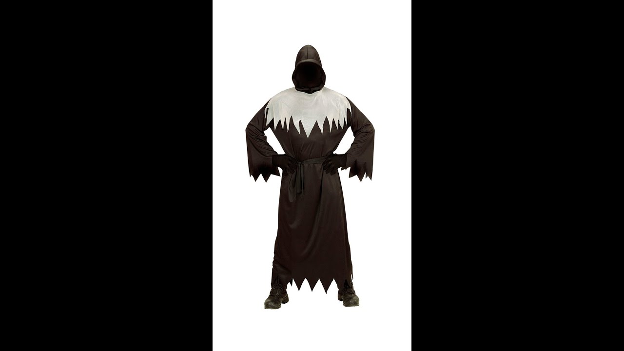 0016 - "GHOUL" (hooded robe with invisible face mask, belt) - YouTube